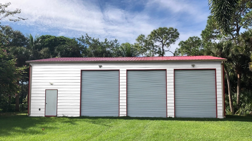 30x50 Three Car Metal Garage- Prefab Garage Building Prices